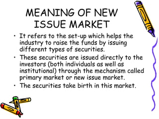 New Issue Market | PPT