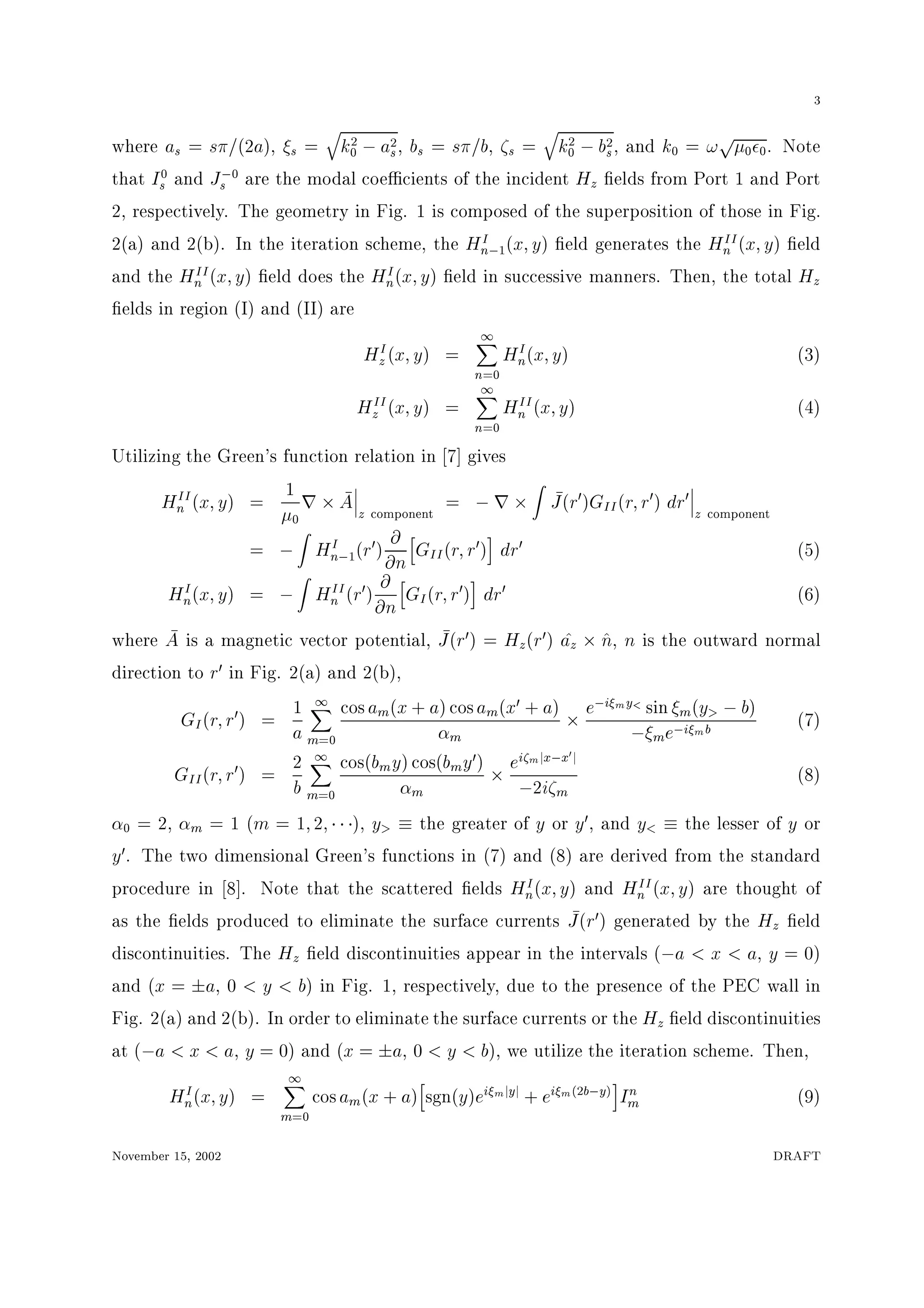 New iterative equations for an E-plane T-junction in a parallel-plate ...