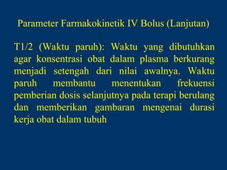 Farmakokinetika Pemberian Obat Secara Intravena (i.v) | PPT