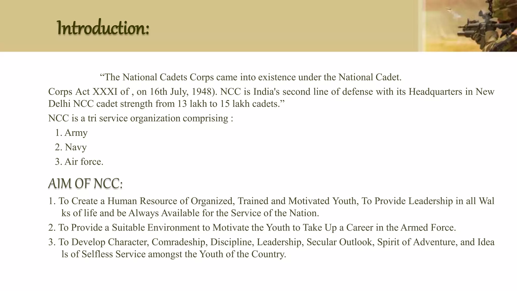 OPPORTUNITIES AFTER NCC: | PPTX