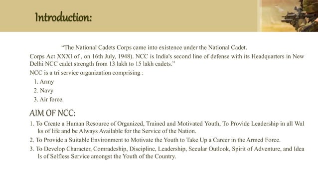 OPPORTUNITIES AFTER NCC: | PPTX