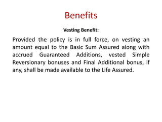 LIC - New Jeevan Nidhi | PPTX