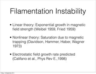 Effect of electric field on filamentation in counterstreaming beams ...