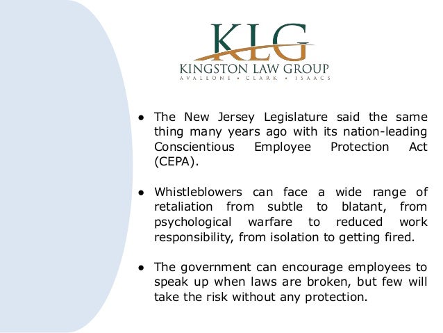 New Jersey Law Prohibits Employer Retaliation Against Employees Who Do ...