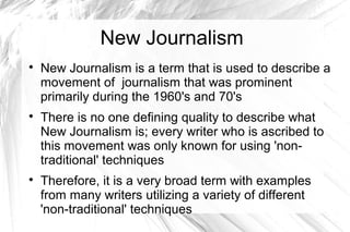 New journalism | PPT