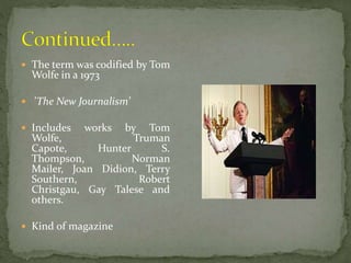 New journalism | PPTX