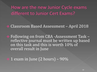 New Junior Cycle Parents 3rd Year | PPTX