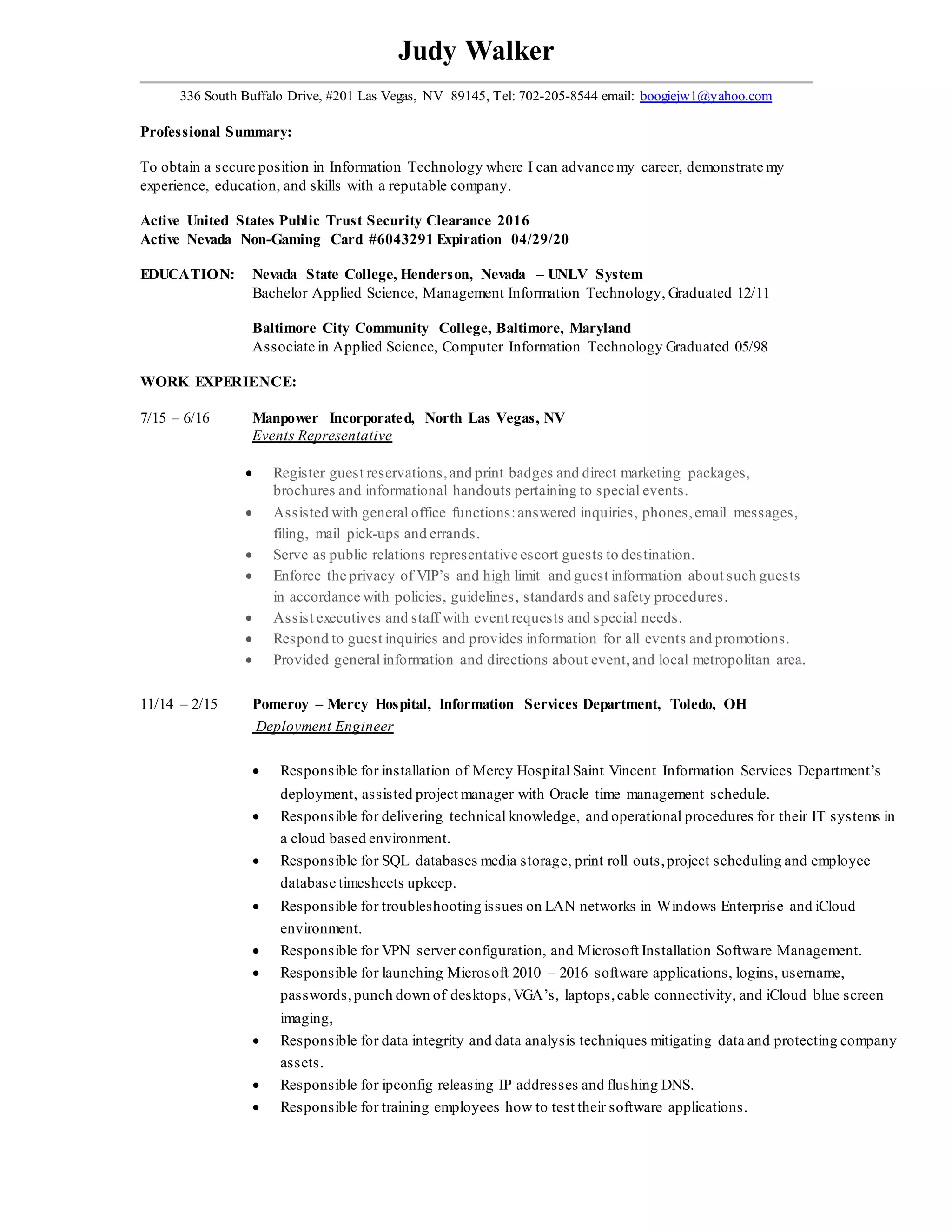New jw resume | PDF