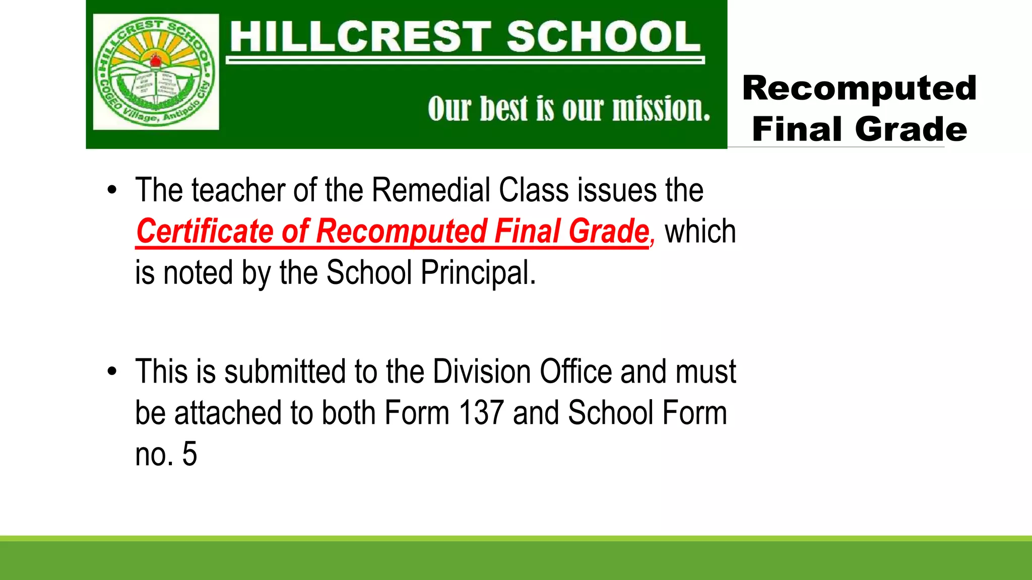 New K to 12 Grading System for Parents Orientation | PPTX