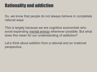Choice & control theories of Addiction | PPTX