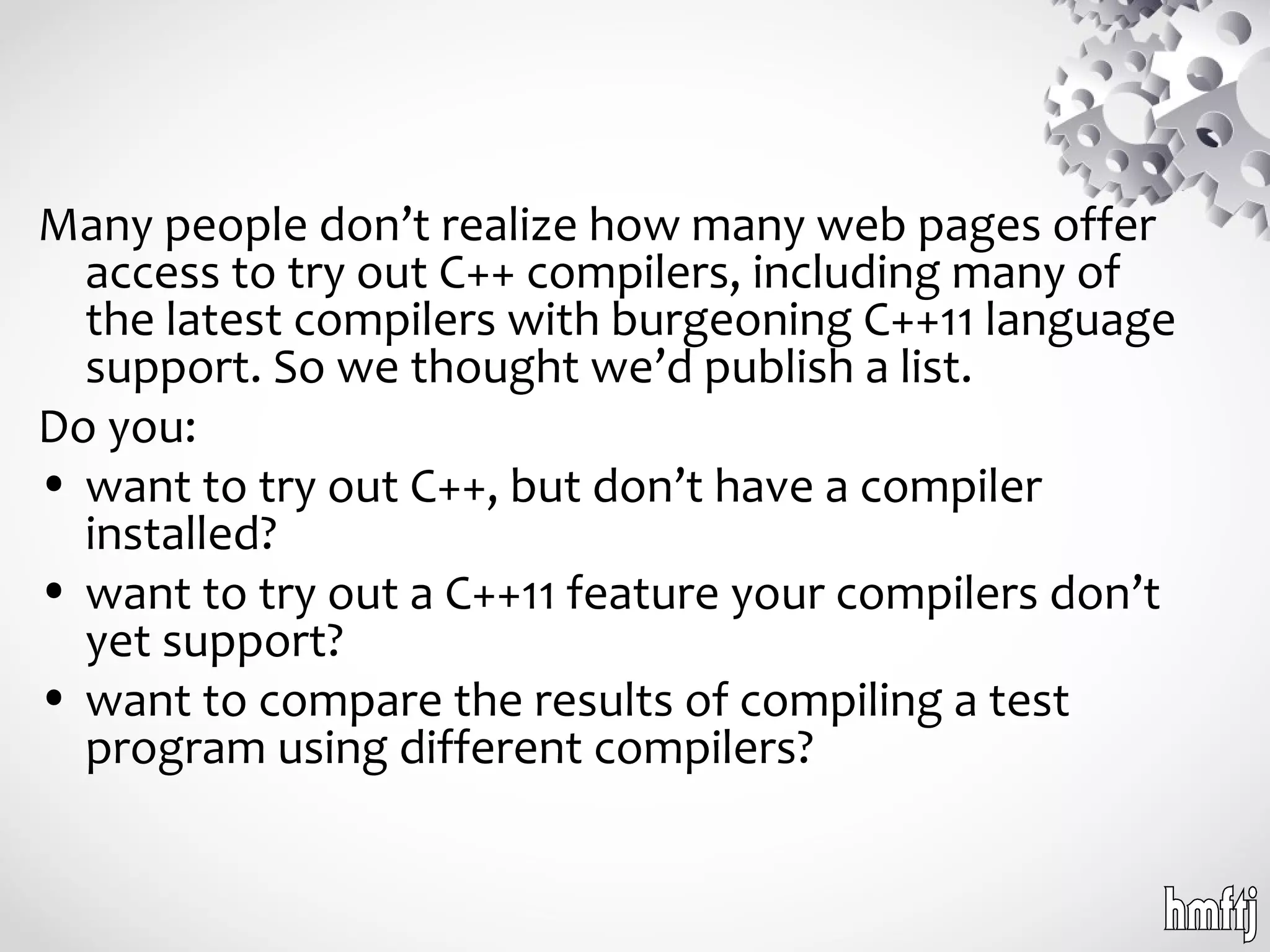 Online Compilers | PPT