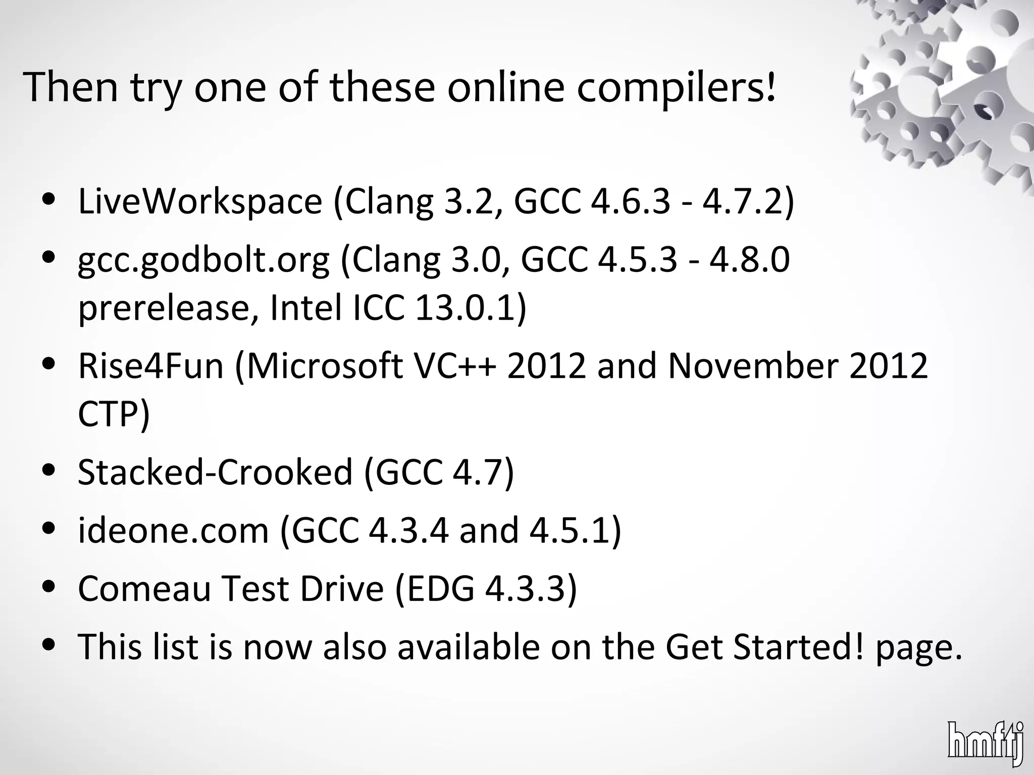 Online Compilers | PPT