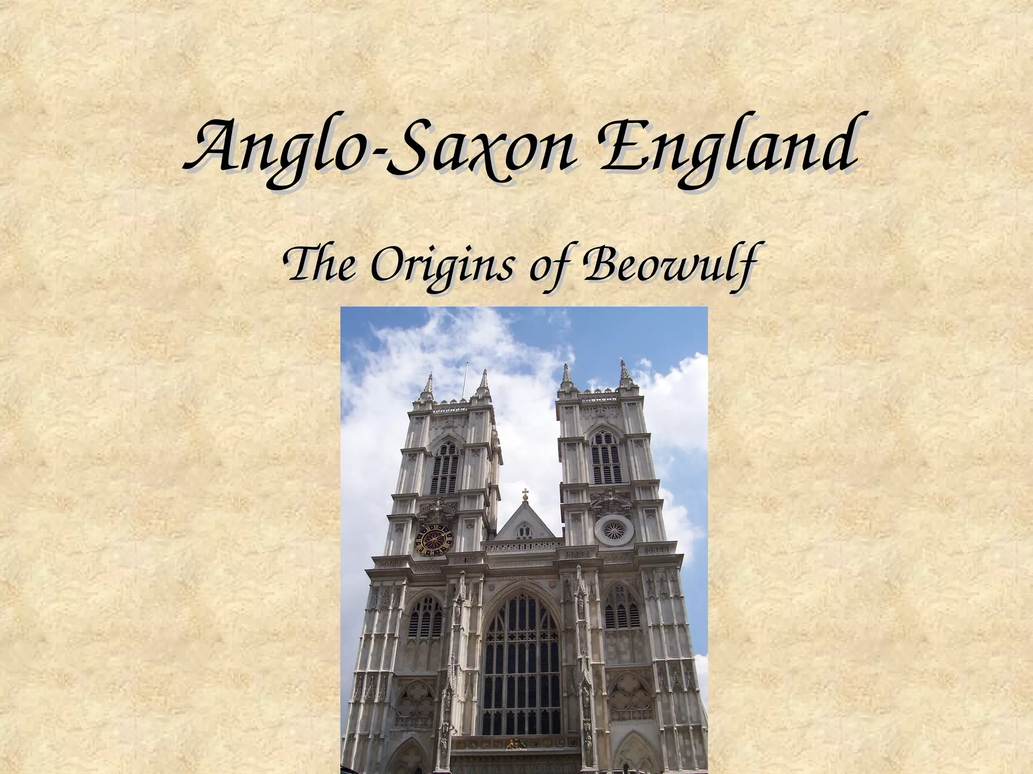 Anglo Saxon History | PPT