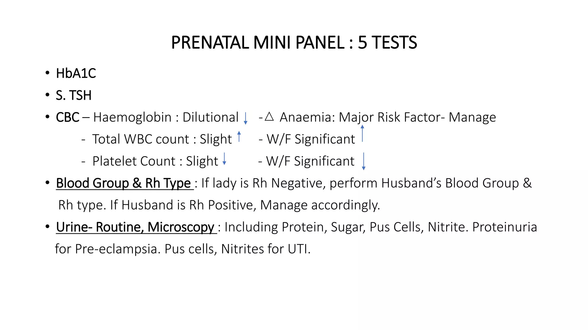 Common Lab Investigations in pregnancy specific to each Trimester | PPTX
