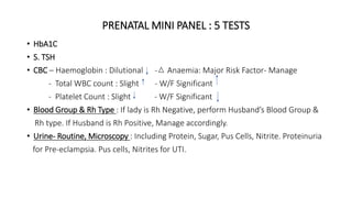 Common Lab Investigations in pregnancy specific to each Trimester | PPTX