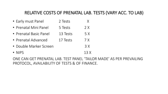 Common Lab Investigations in pregnancy specific to each Trimester ...