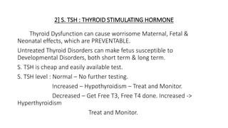 Common Lab Investigations in pregnancy specific to each Trimester | PPTX