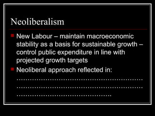 New labour ideology | PPT | Civic affairs | Politics