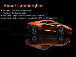 Lamborghini Strategy | PPTX