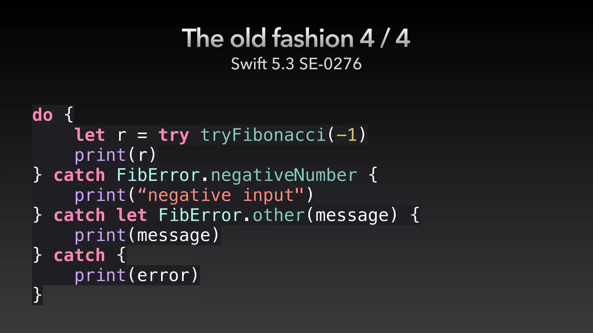 New land of error handling in swift | PPT