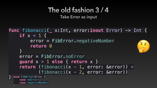 New land of error handling in swift | PPT