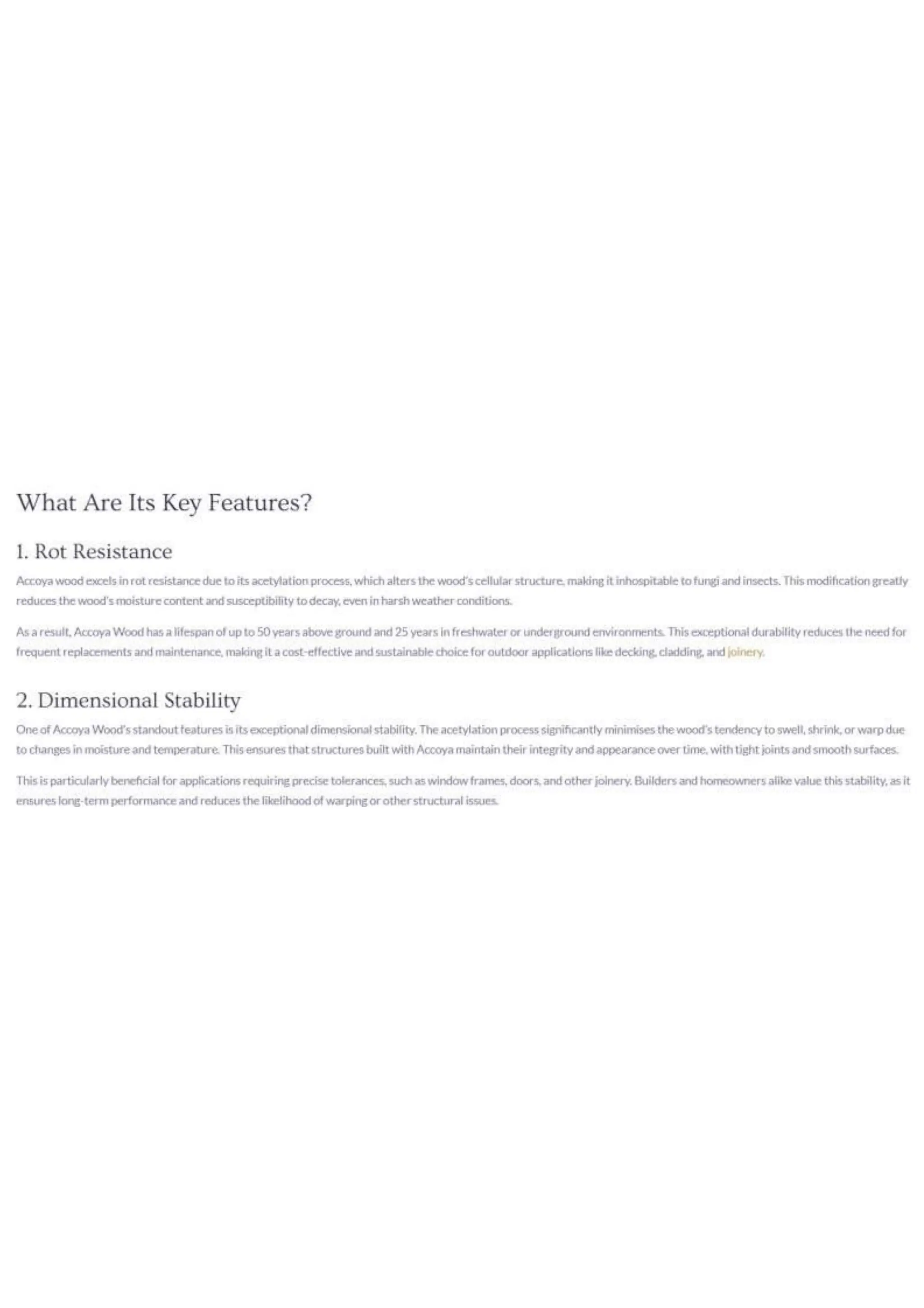 What Is Accoya Wood? A Comprehensive Guide To Its Features & Benefits | PDF