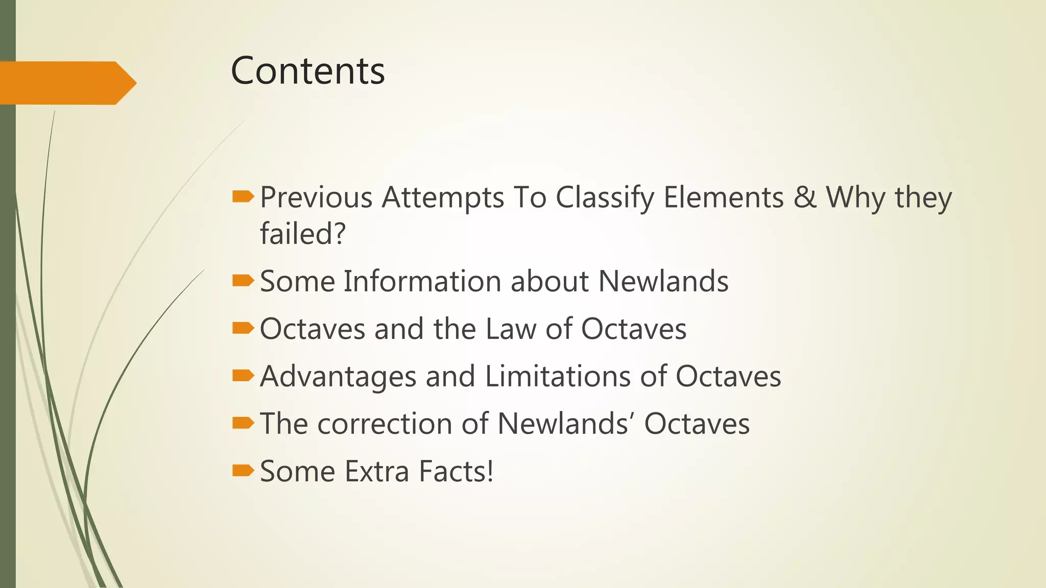 Newlands’ octaves | PPTX