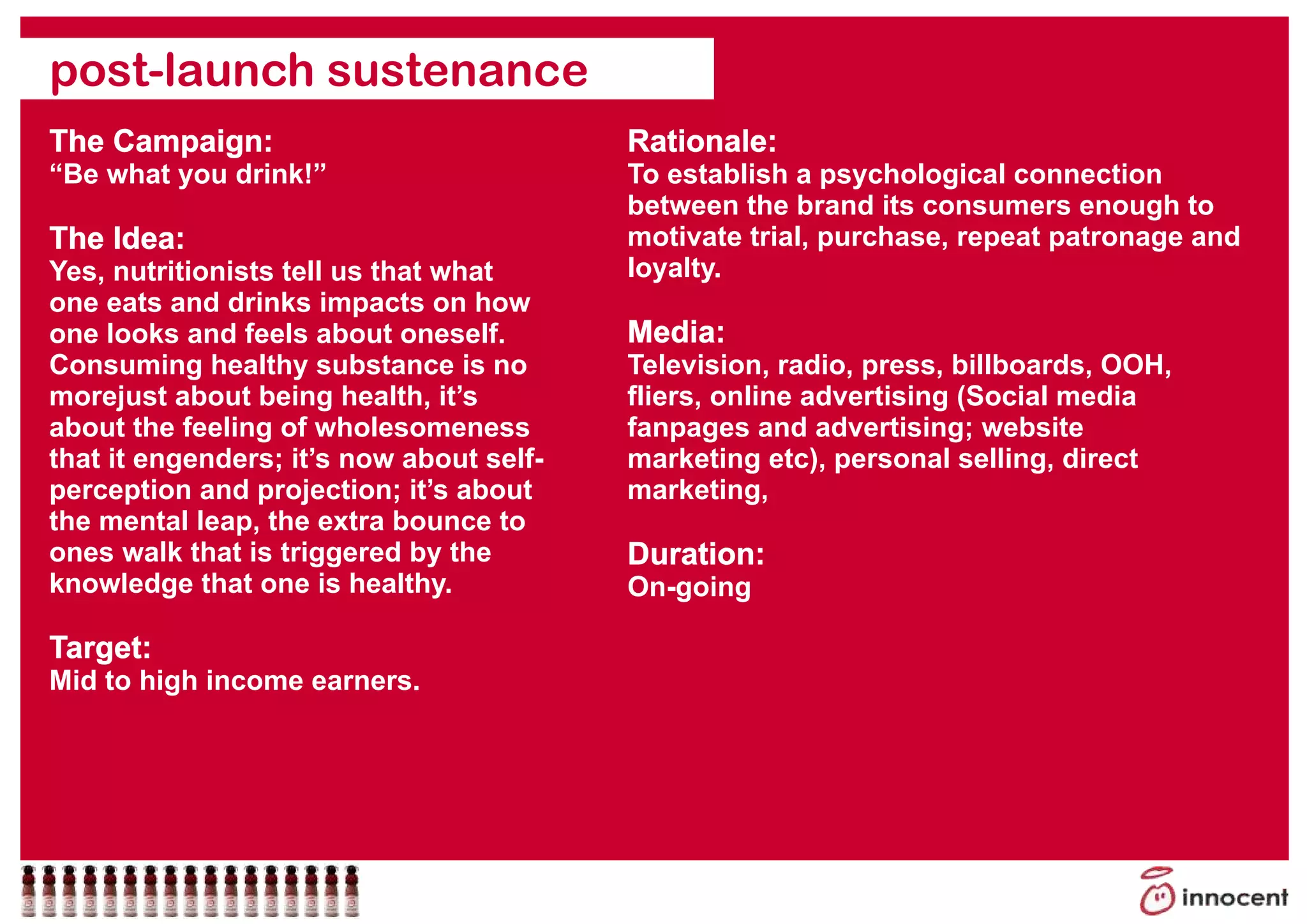 New launch campaign 4 innocent smoothie | PDF