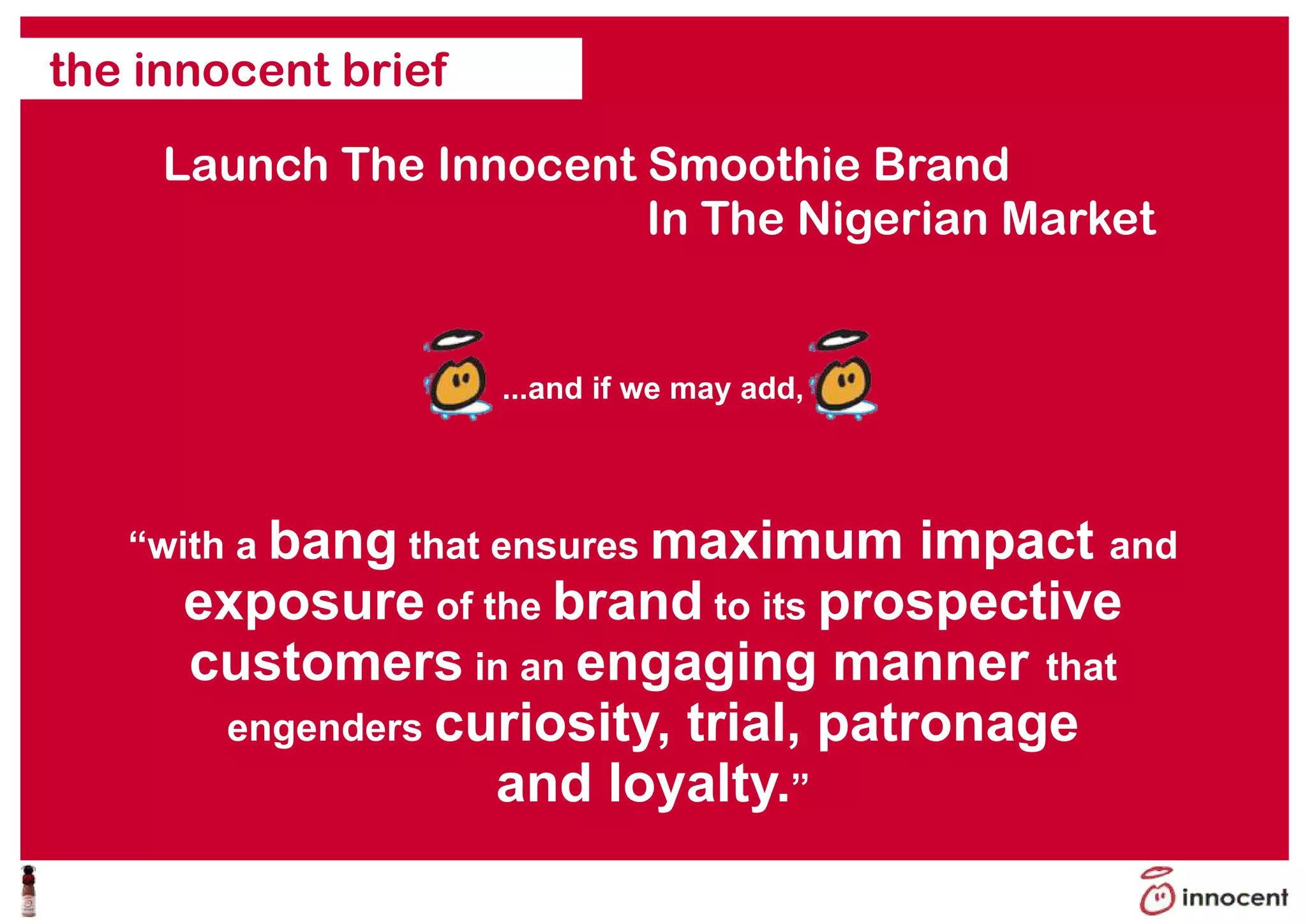 New launch campaign 4 innocent smoothie | PDF