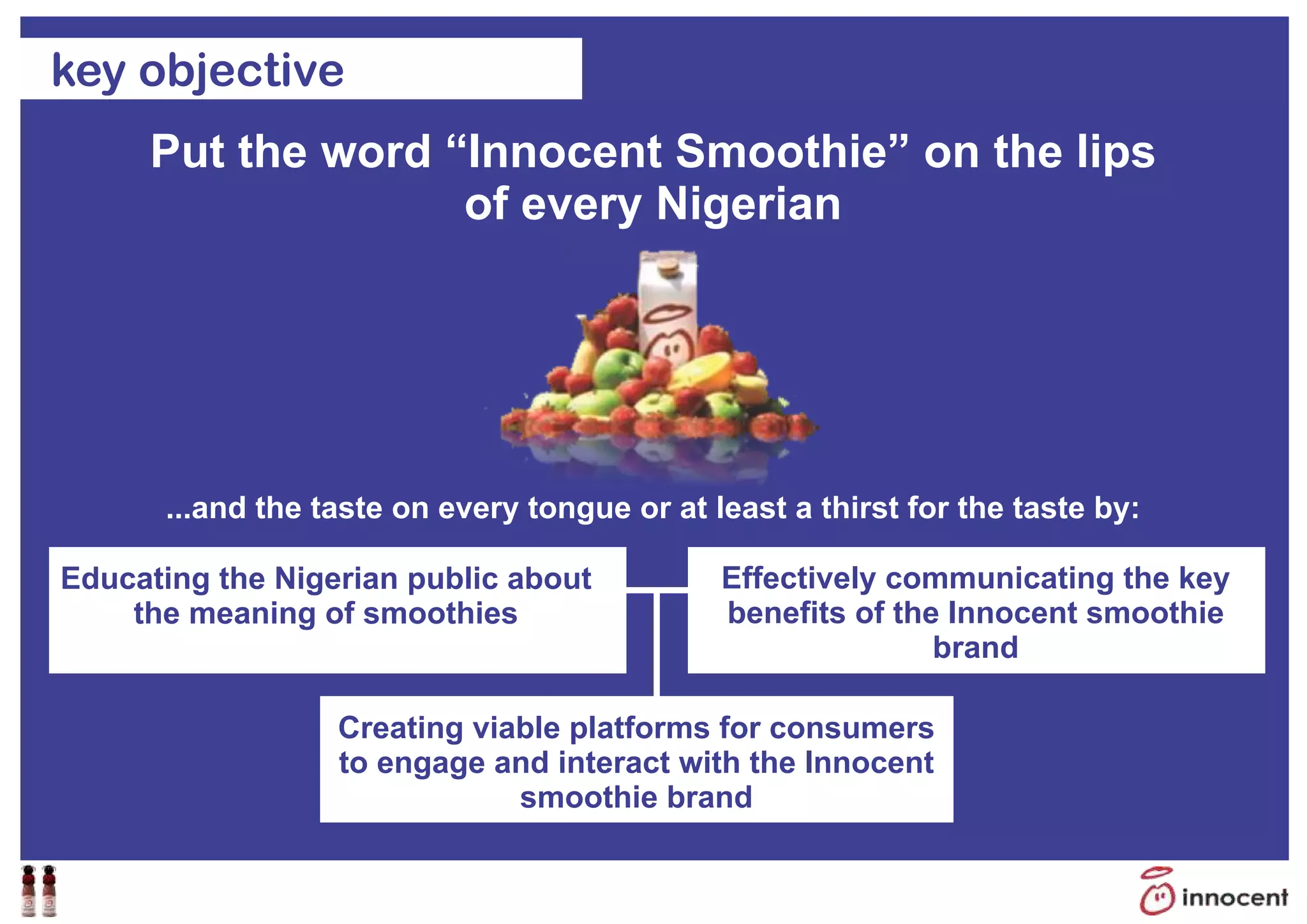 New launch campaign 4 innocent smoothie | PDF