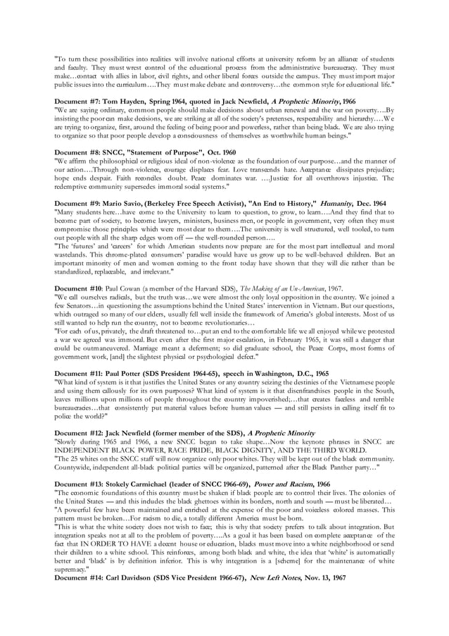 New left 1960s | DOCX