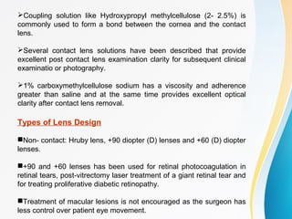 laser lenses for retinal diseases | PPT