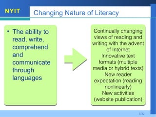 New literacies Definition and Components | PPT
