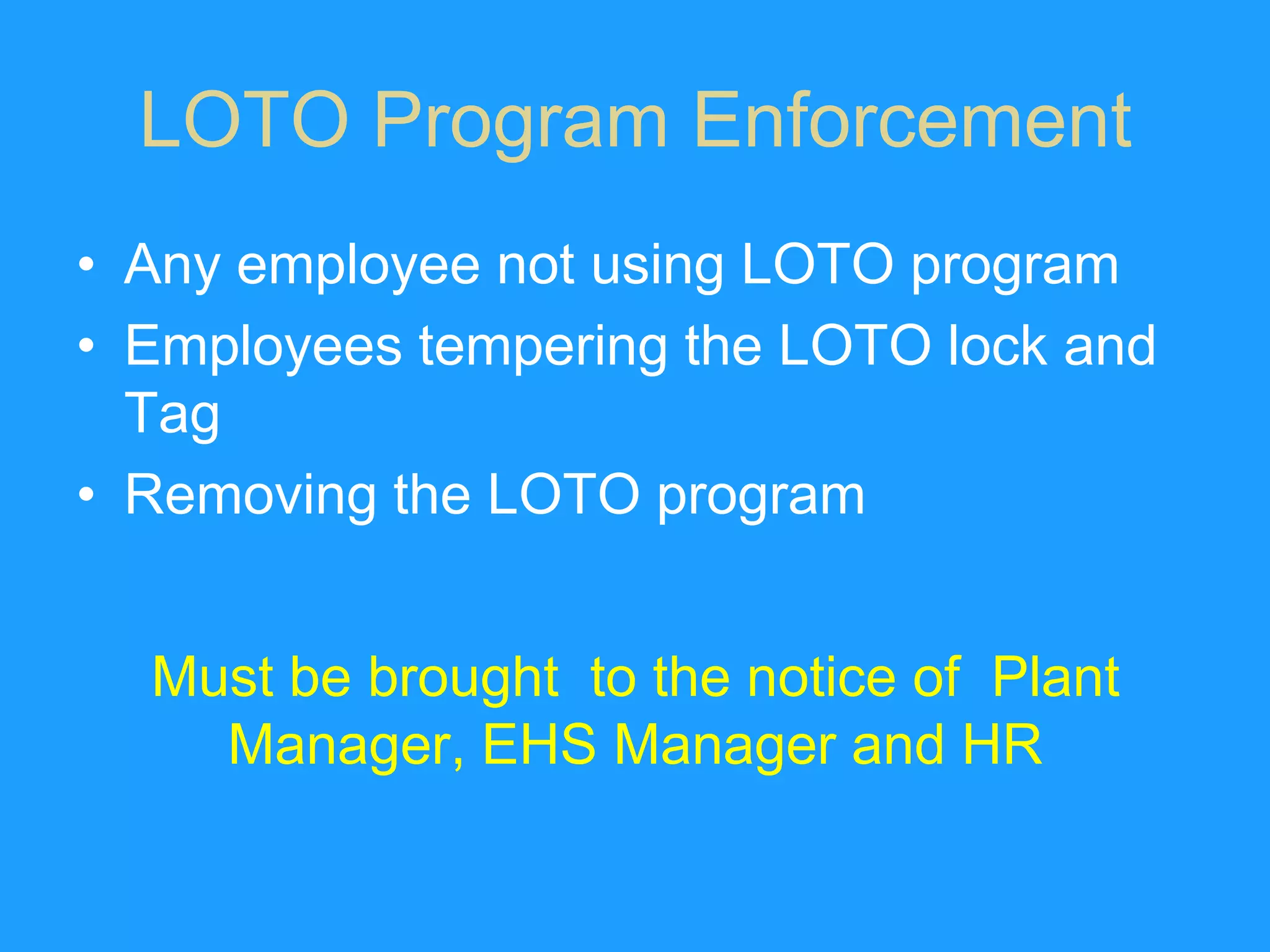 LOTO Training | PPTX