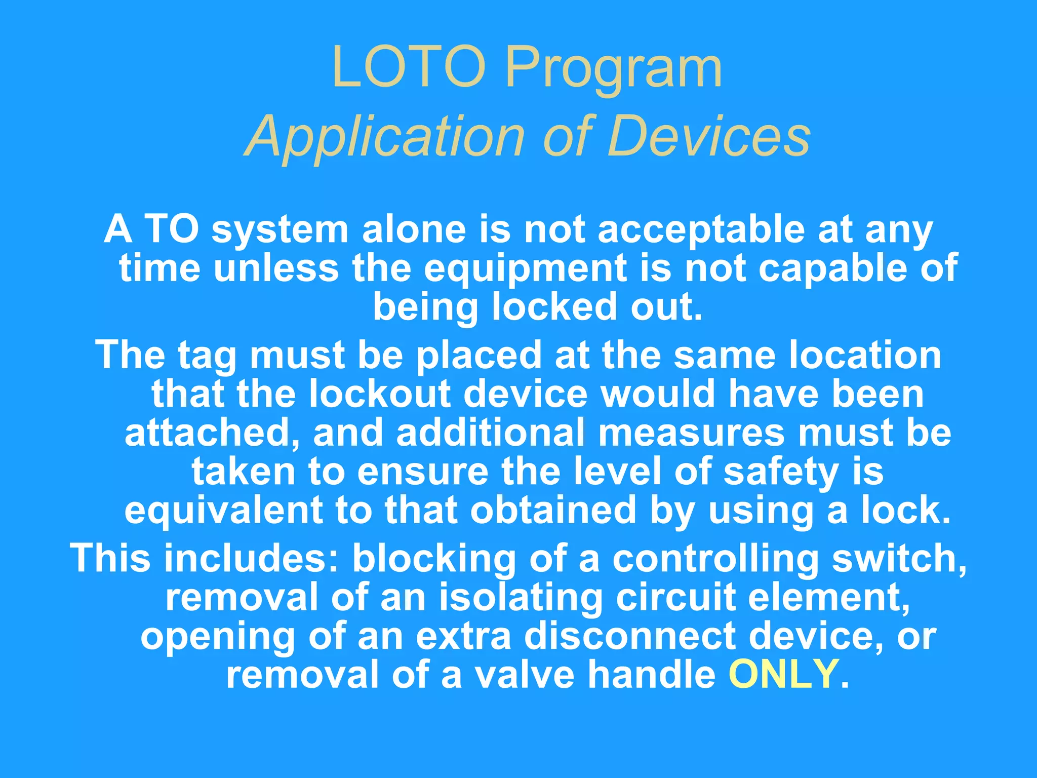 LOTO Training | PPTX