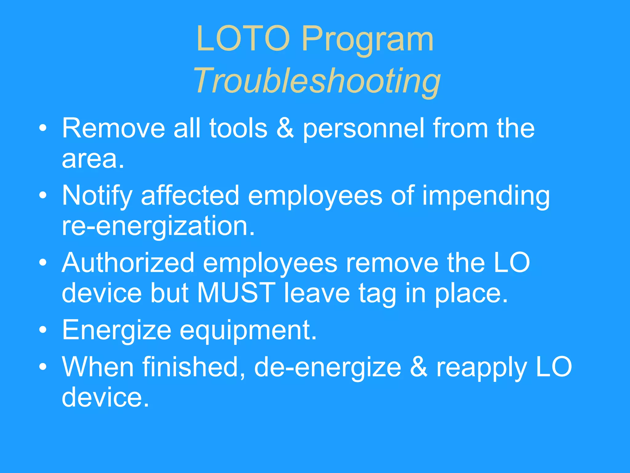 LOTO Training | PPTX