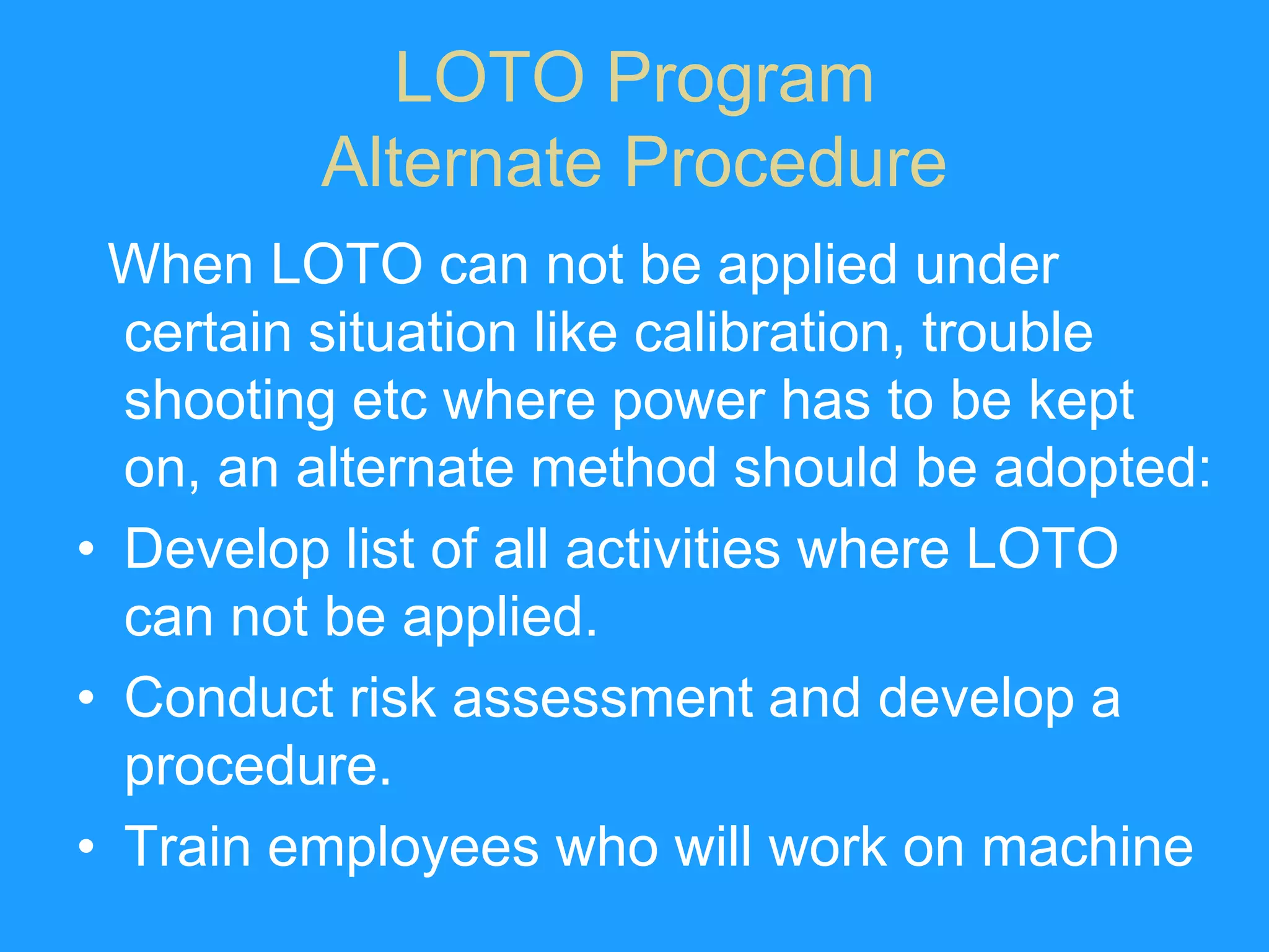 LOTO Training | PPTX