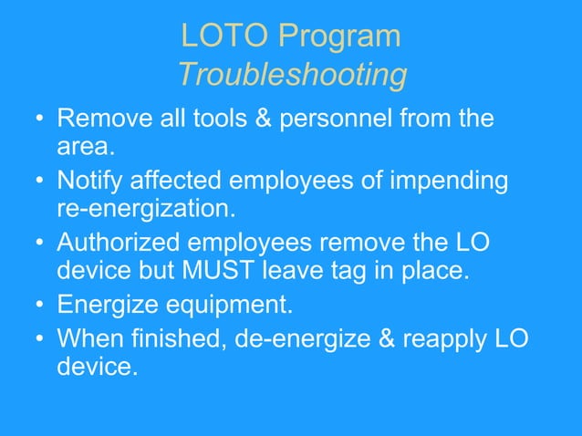 LOTO Training | PPTX | Physics | Science