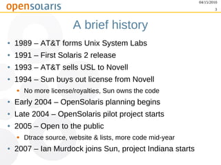 Newlug presentation- OpenSolaris | PDF | Operating Systems | Computer ...