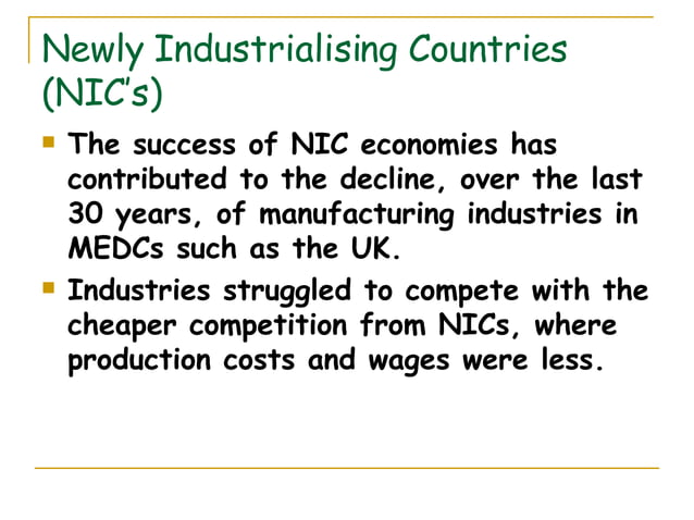 Newly Industrialising Countries | PPT