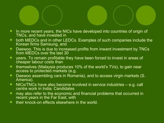 Newly Industrialised Countries | PPT