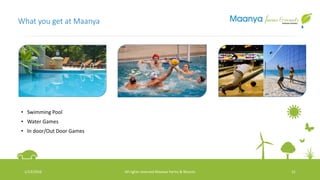 maanya farms and resorts | PPTX