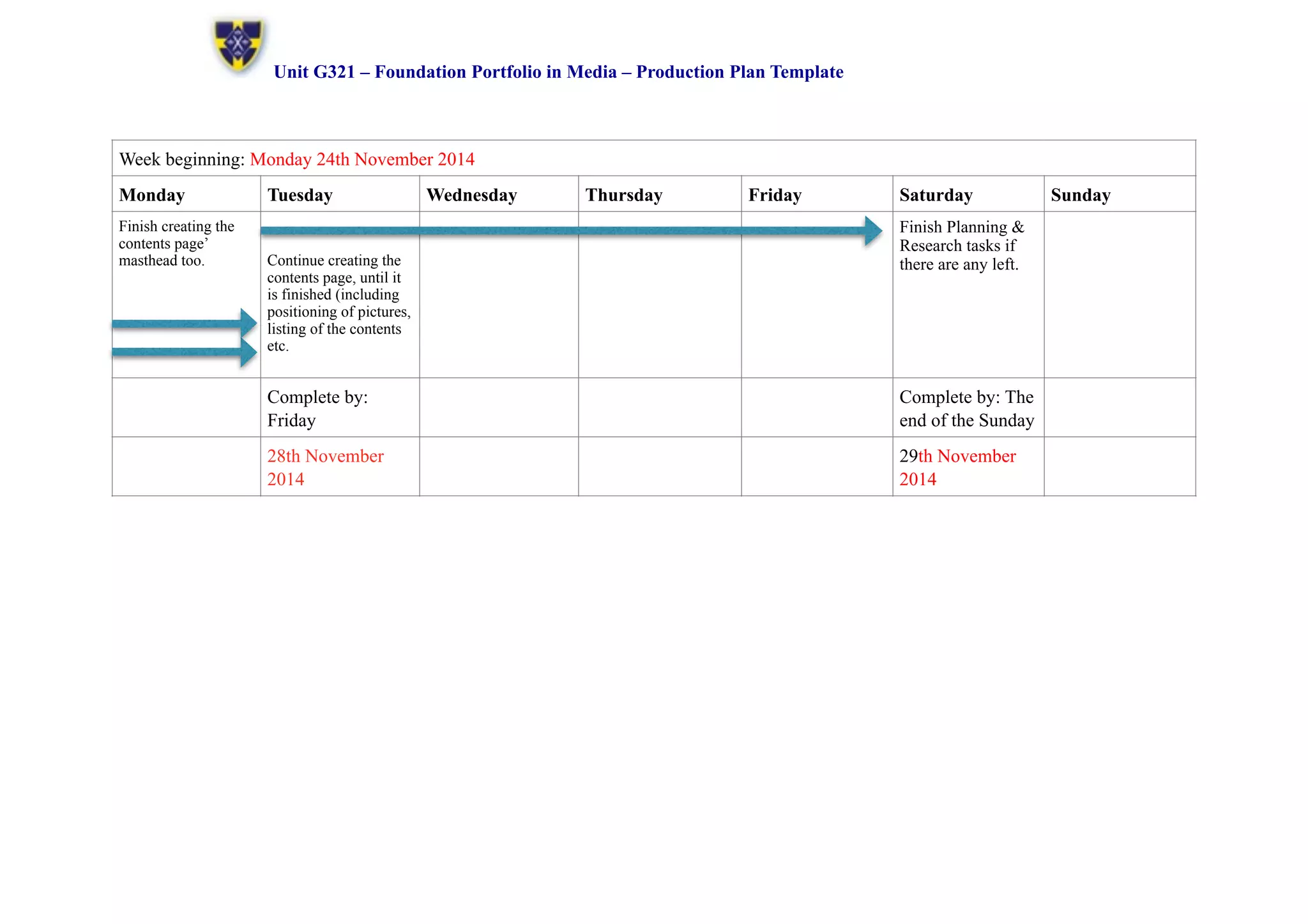 New magazine production plan template | PDF