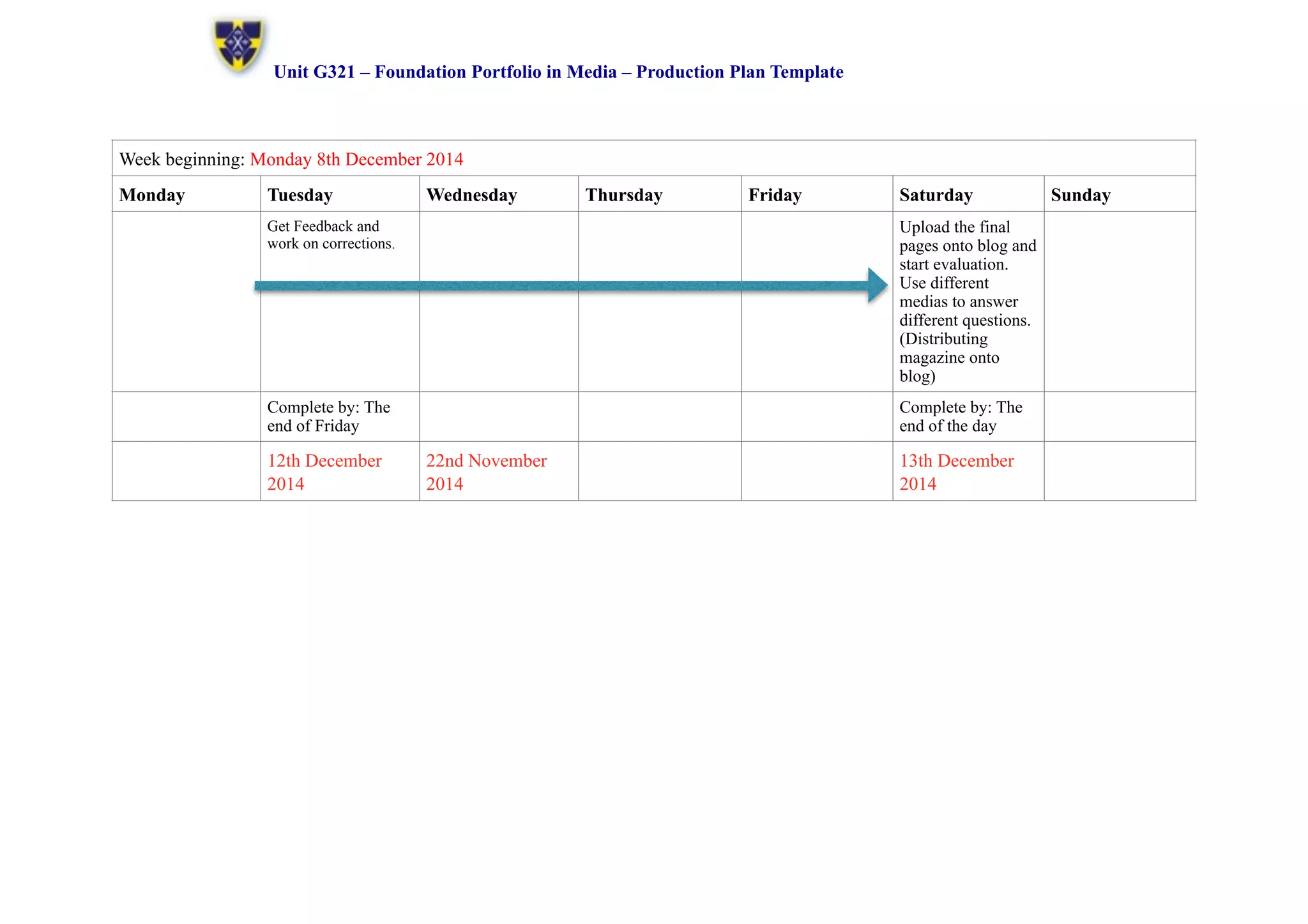 New magazine production plan template | PDF