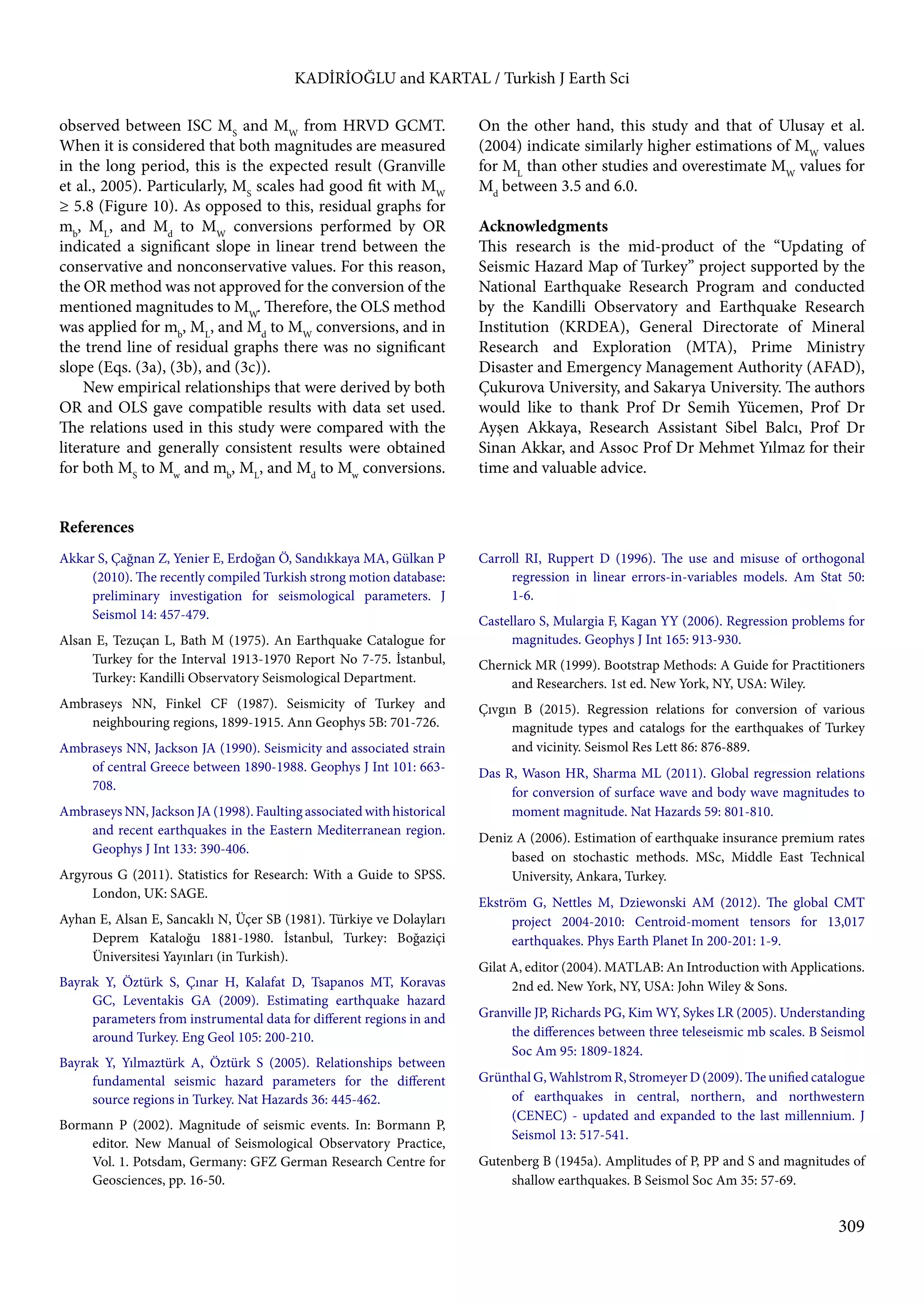 New Magnitude Conversions for Turkey | PDF