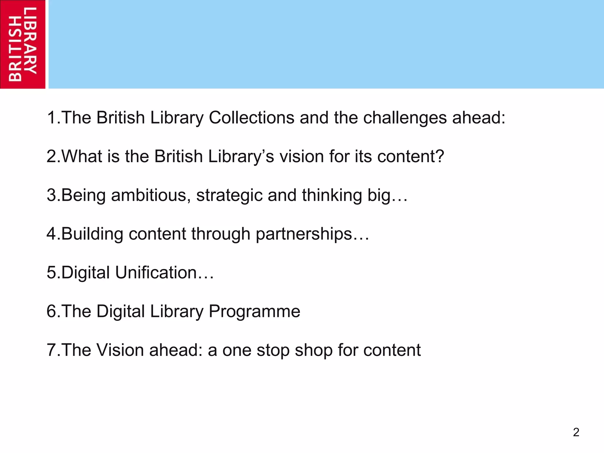 Digital Content – The British Library Vision | PPT