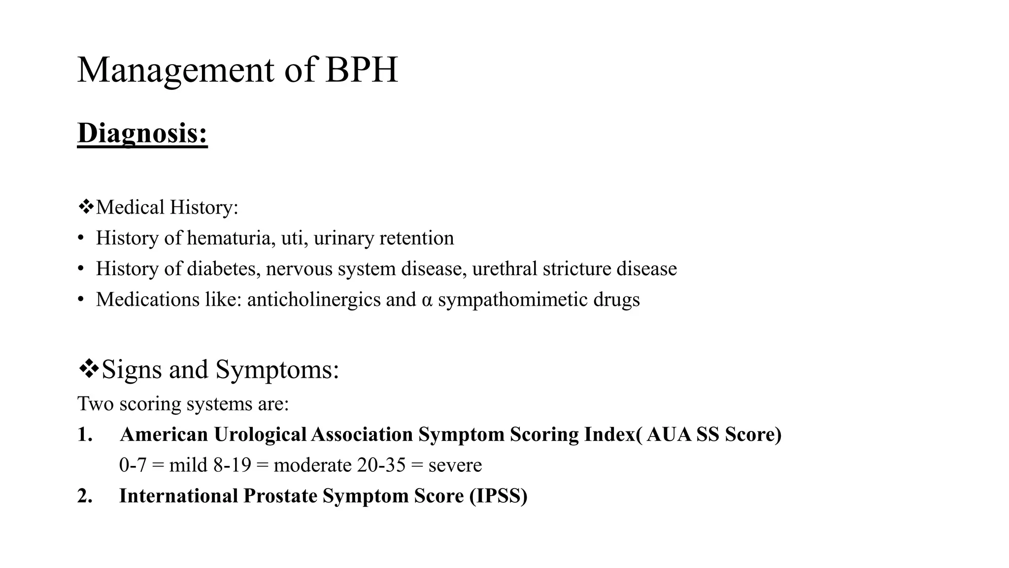 Benign Prostatic Hyperplasia | PPTX
