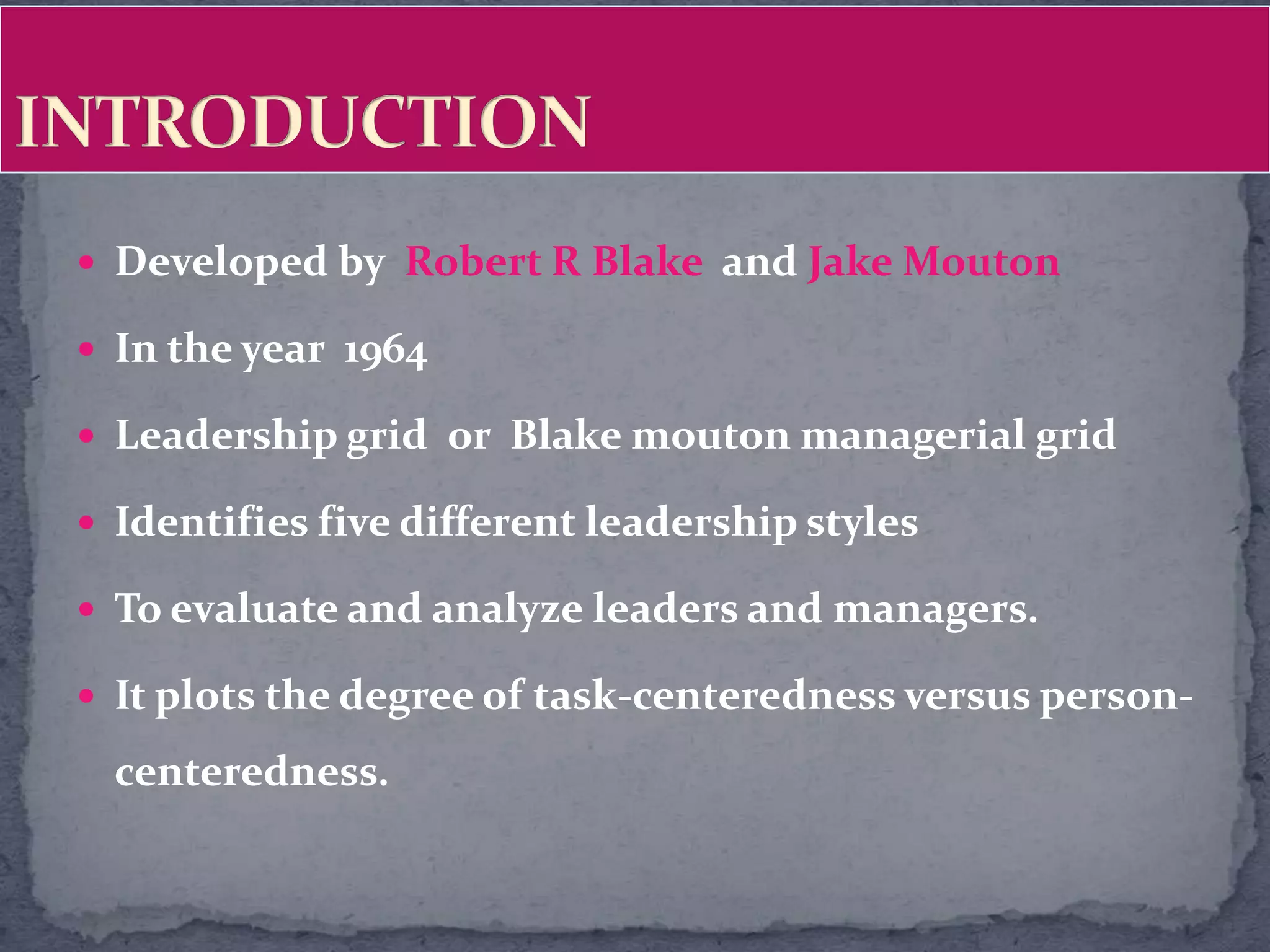 New managerial grid | PPTX