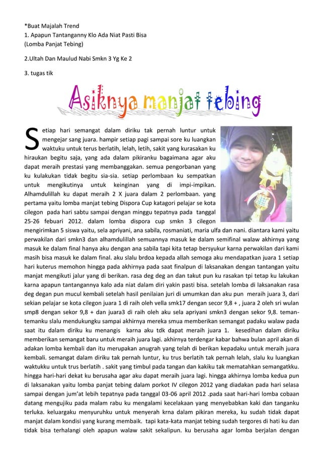 New, manjat tebing | DOCX