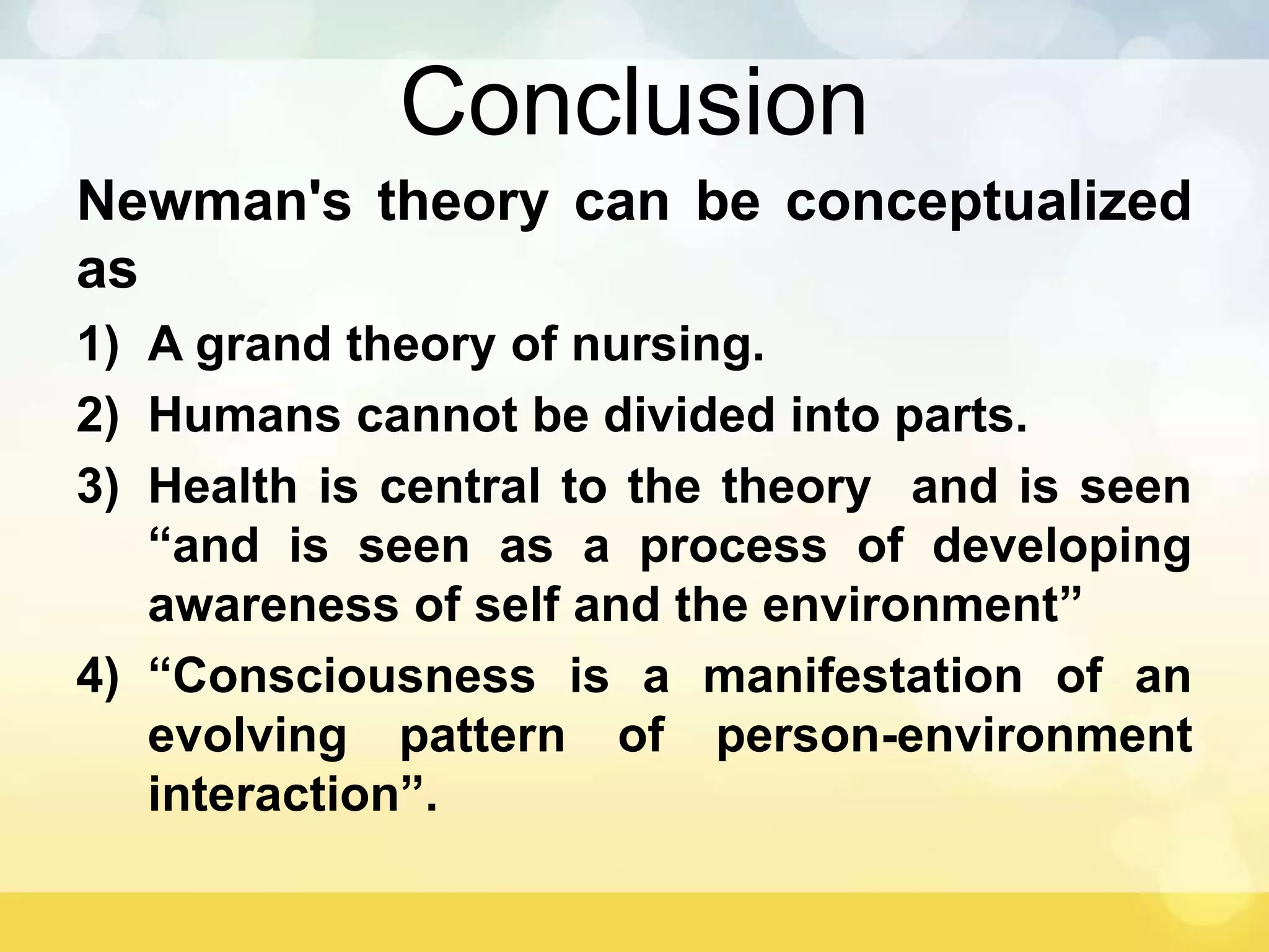 Newman’s theory of health as expanding consciousness | PPTX